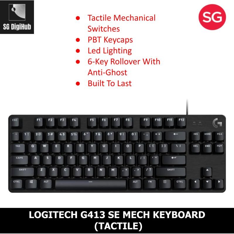 Logitech G413 SE Backlit Anti-Ghosting Mechanical Gaming Keyboard ...