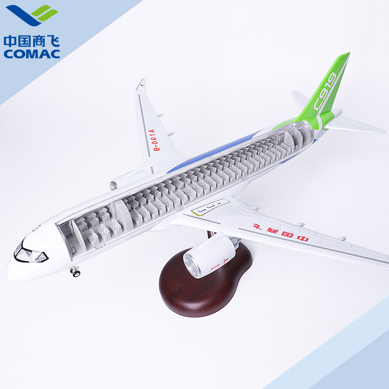 See-through Airplane Model Simulation Visible Airplane Compartment with ...