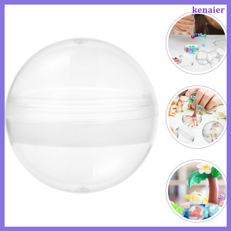 100 Pcs Gumball Capsules Vending Machine Transparent Shell Container ...