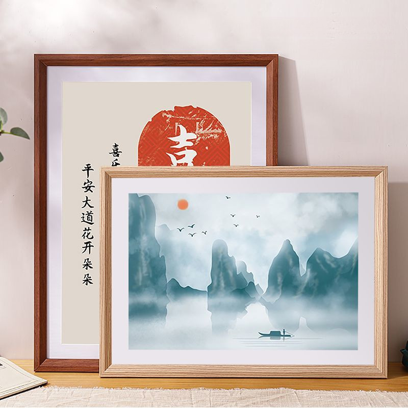 Wooden Chinese Photo Frame Wall-Mounted Frame 30-Inch 4K Frame Mounted ...