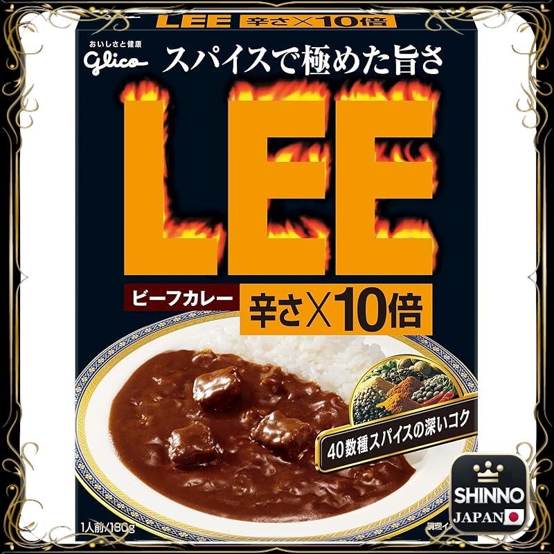《JAPAN》★Spicy Beef Curry Set of 10 x 180g by Glico Lee Glico Lee Spicy Beef Curry x10 Spiciness ...