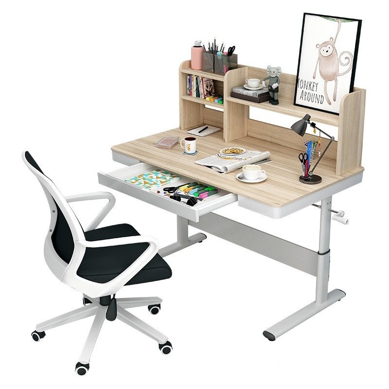 Adjustable Height Table Children's Writing Desk With Drawers Bedroom ...