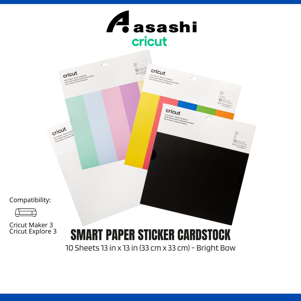Cricut Smart Paper Sticker Cardstock - 10 Sheets 13 in x 13 in (33 cm x ...
