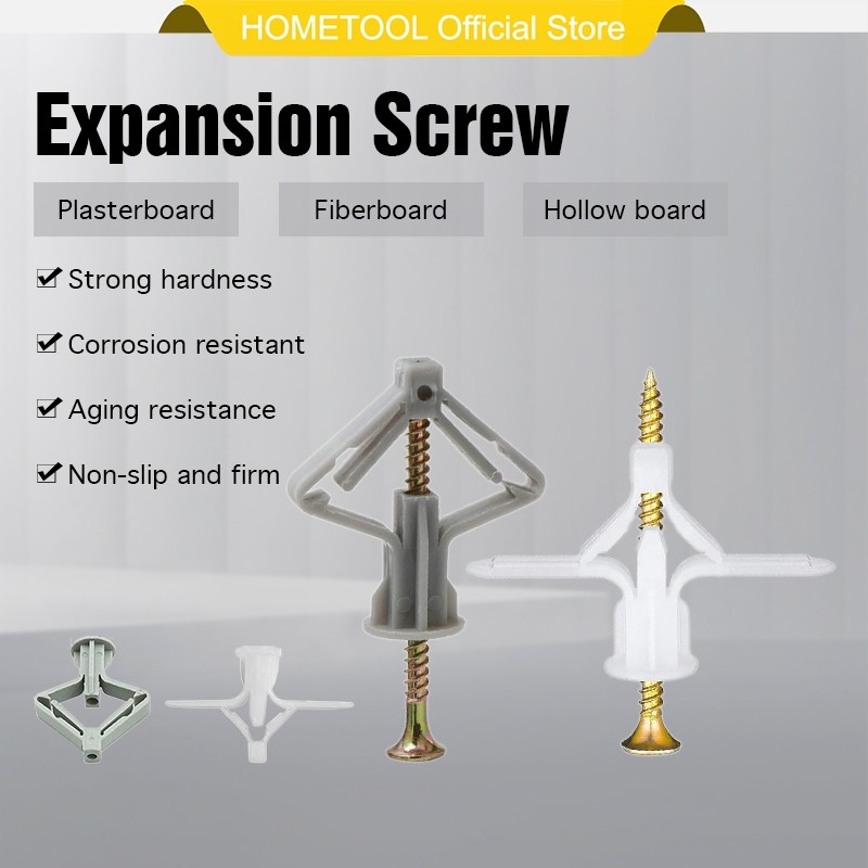 100PCS White Aircraft Expansion Tube Plaster Expansion Screws Aircraft ...