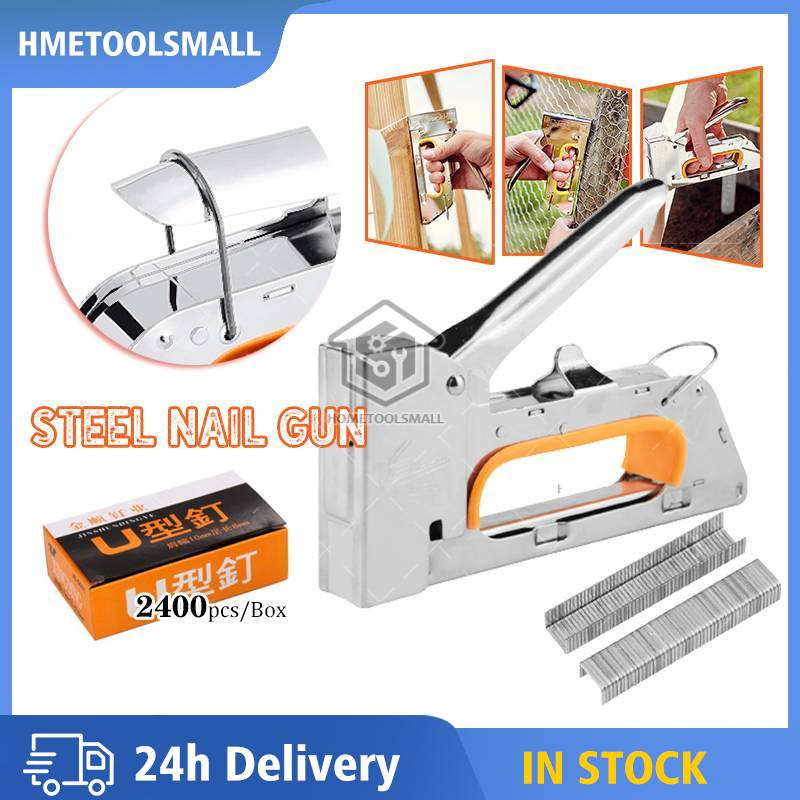 Heavy stapler gun 6.5mm stapler metal gun stapler silver stapler gun ...