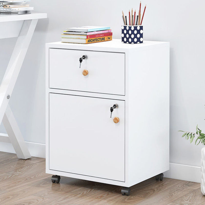 Locker Commercial Wooden Filing Cabinet Mobile Short Cabinet under Desk ...