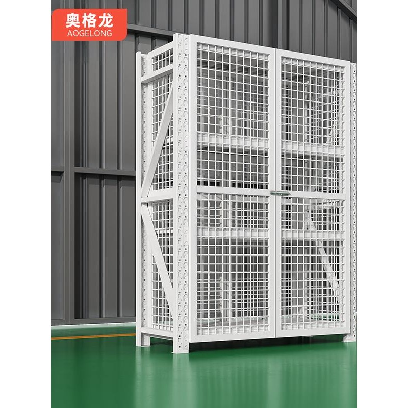 Warehouse Storage Shelves with Doors, Grid Display Racks, Storefront ...