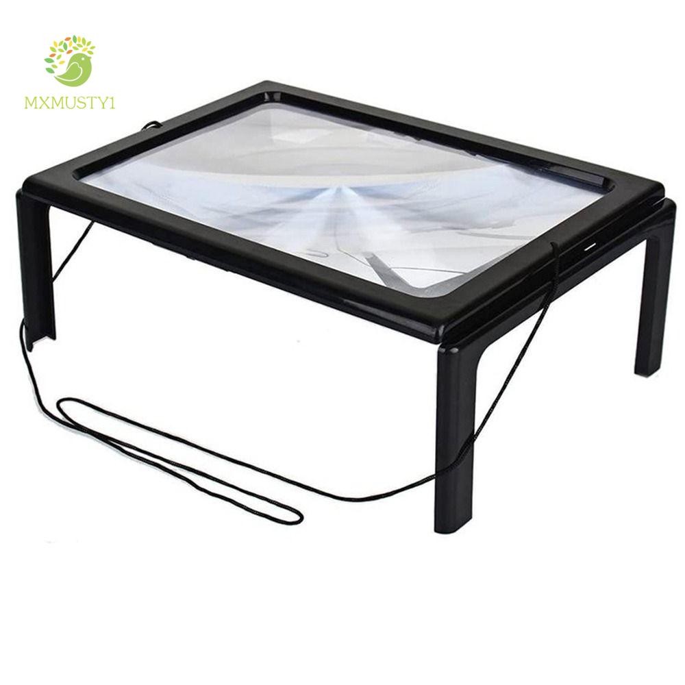 MXMUSTY1 3X Magnifying Glass, 4 LED Lights Rectangular Lighted ...