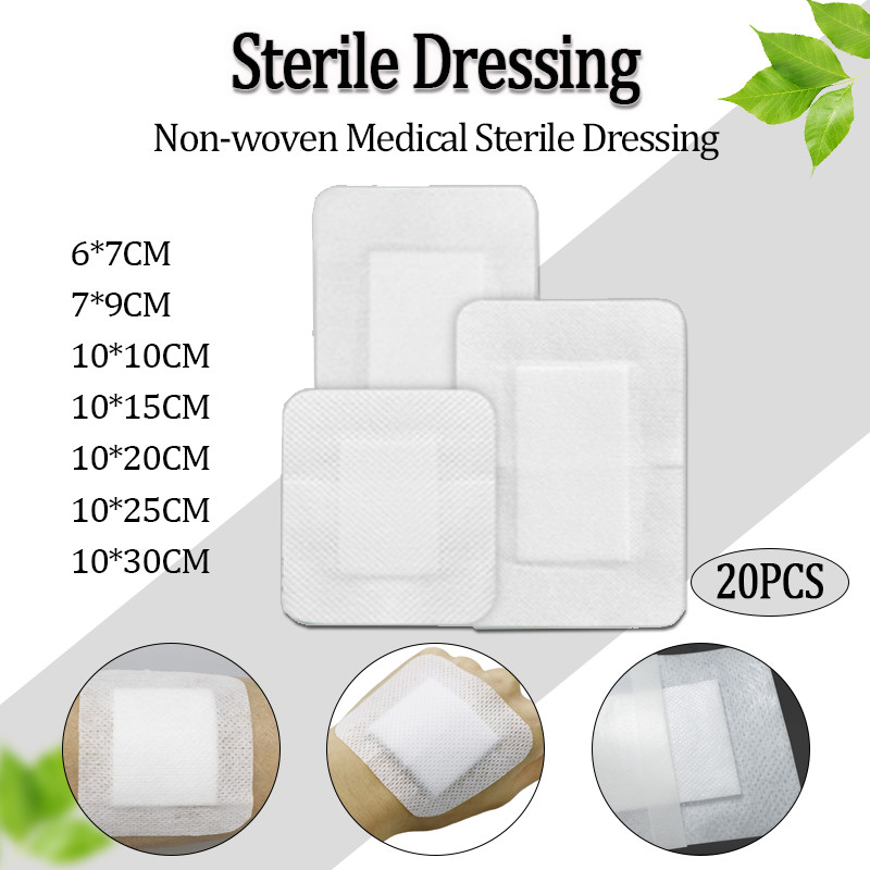 20PCS Breathable Non-woven Self-Adhesive Wound Dressing Patch Wound ...