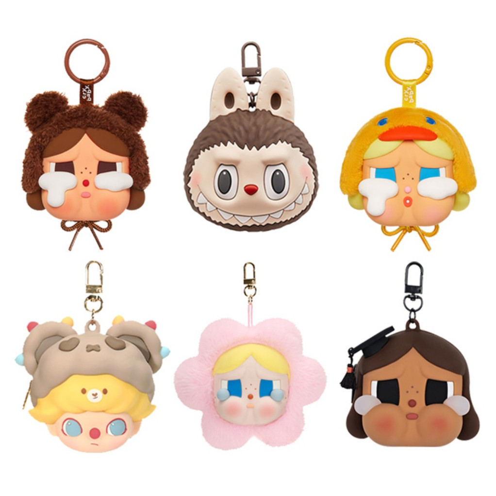 POPMART Earphone Bag CRYBABY DIMOO Dating Day Fox Fairy LABUBU Silicone ...