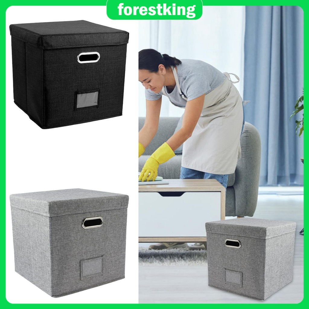 Vinyl Record Storage Box with Lid Stackable Album Storage Organizer Box ...