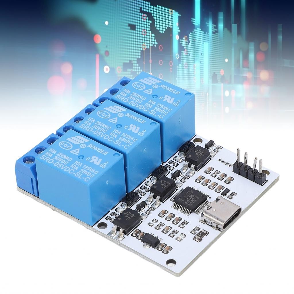 Sweetfree USB To Serial Relay Module 3 Channel LED Indicator ...