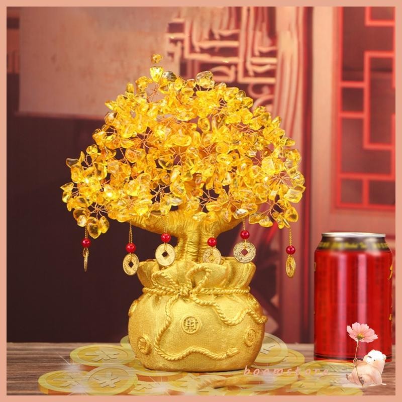 Boom Chinese Feng Shui Money Tree Home Tabletop Creative Citrine Lucky ...