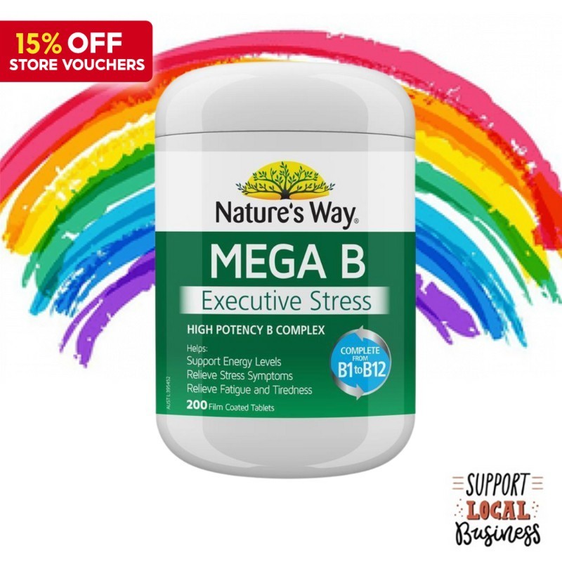 [Crazy Sale] Nature's Way Mega B 200 Tablets Executive Stress | (energy ...