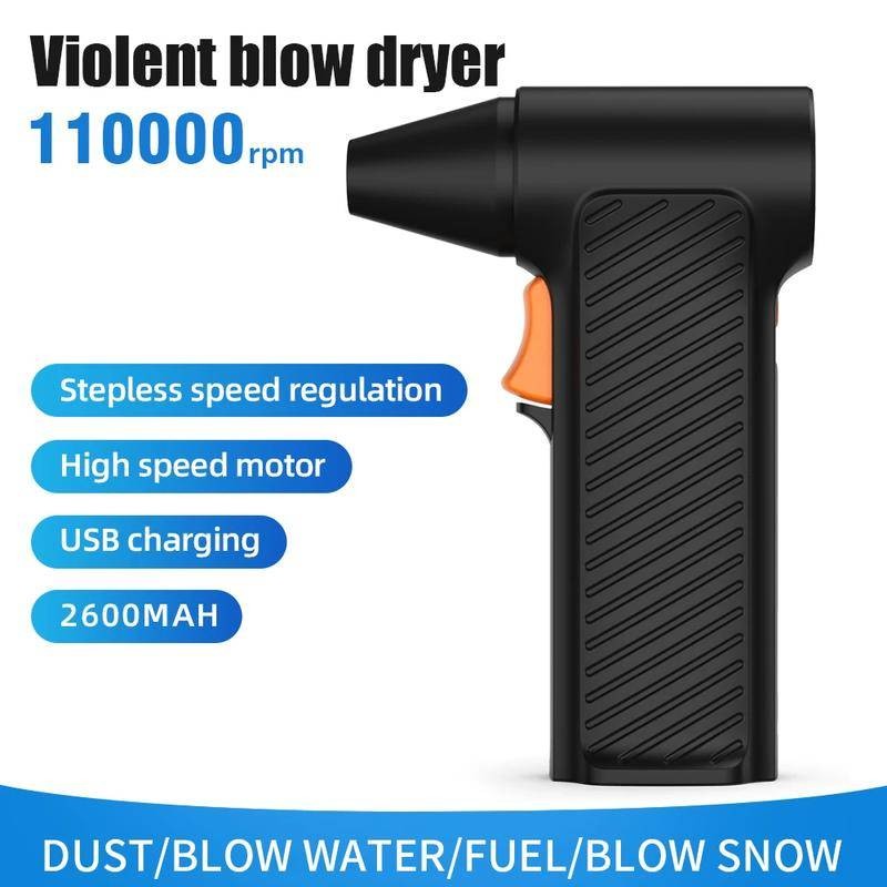110,000 RPM Violent Blower Portable Mini High Speed Motor USB Charging ...