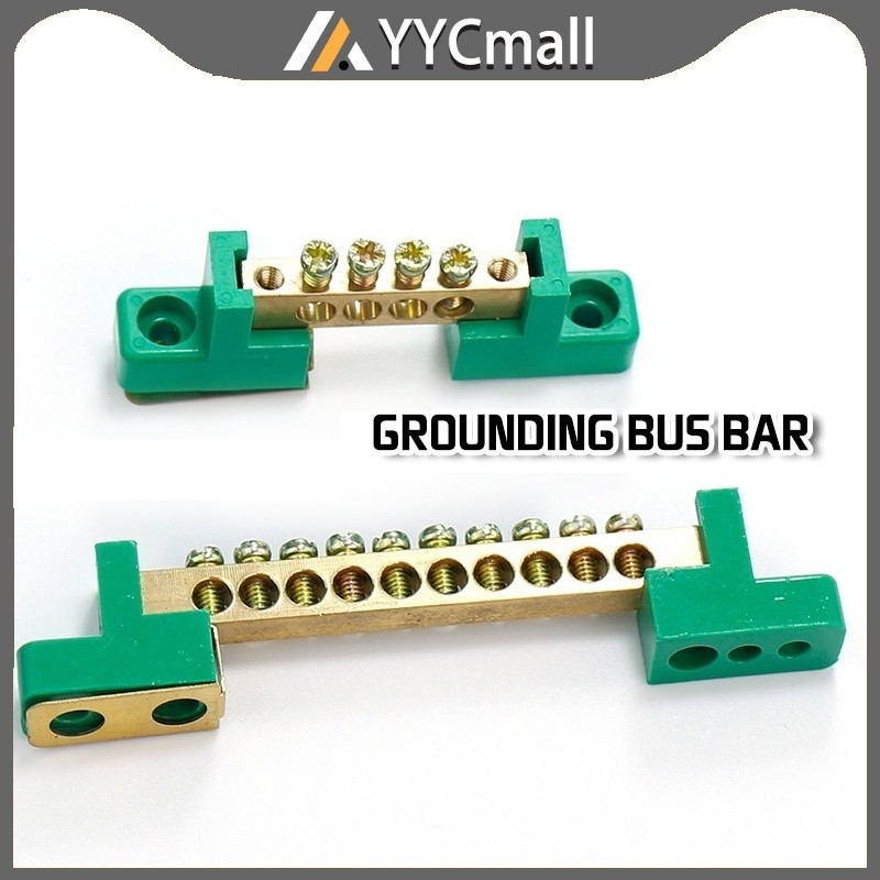 Grounding Terminal Bar Brass Grounding Strip Bus Bar Block 6/8/12 Hole ...