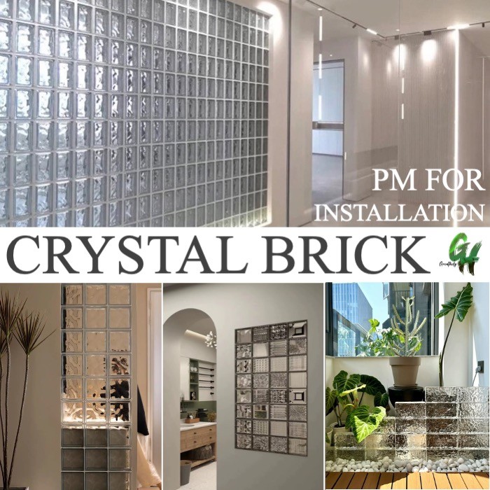 Solid Crystal Brick Wall Divider Partition Customized Renovation Home ...
