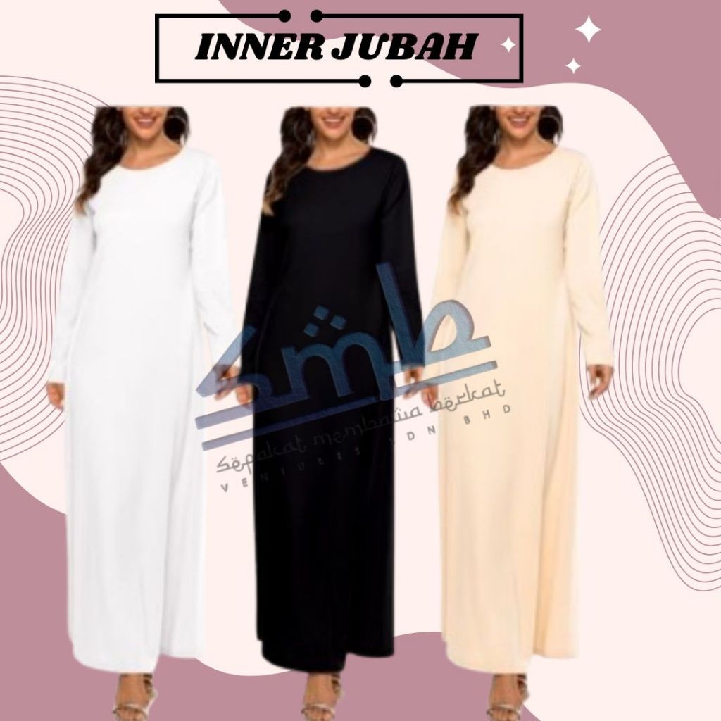 (KNG) INNER JUBAH MUSLIMAH / LONG INNER DRESS | Shopee Singapore