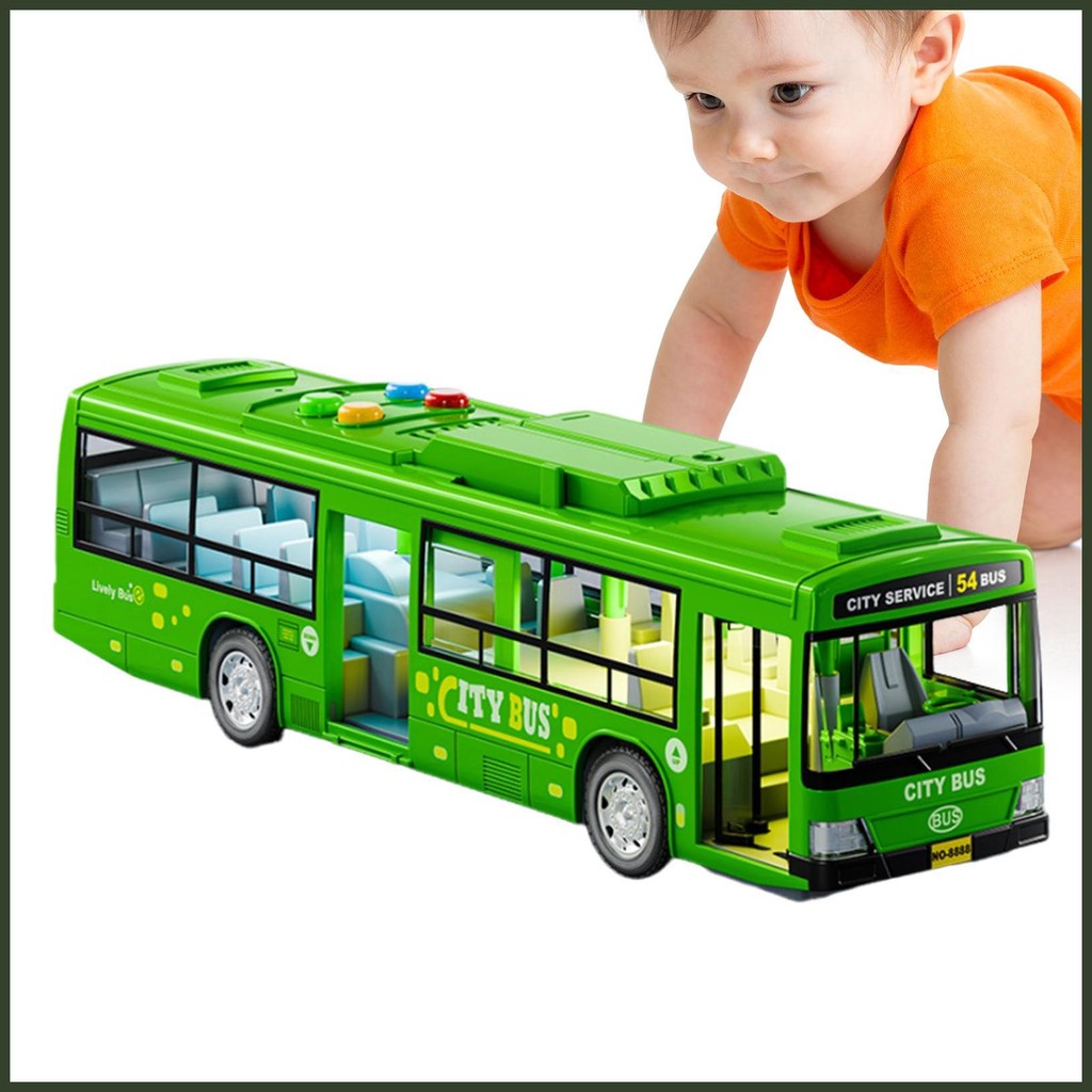 Bus Stimulation Toys Large Bus Roleplay Toy Educational Electric Bus ...
