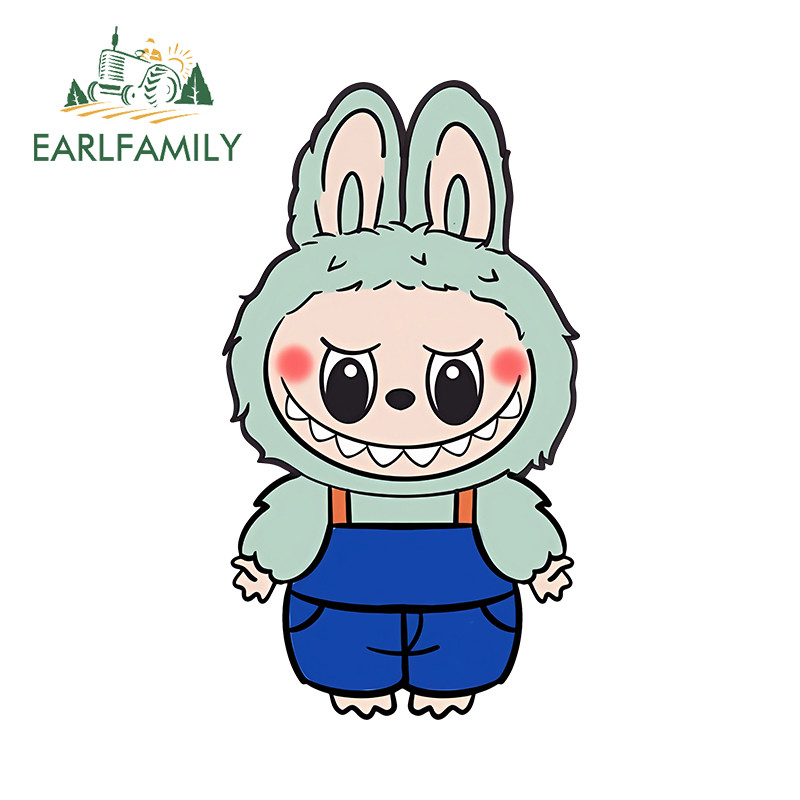 EARLFAMILY Labubu Anime Chibi Car Sticker Occlusion Scratch Caravan ...