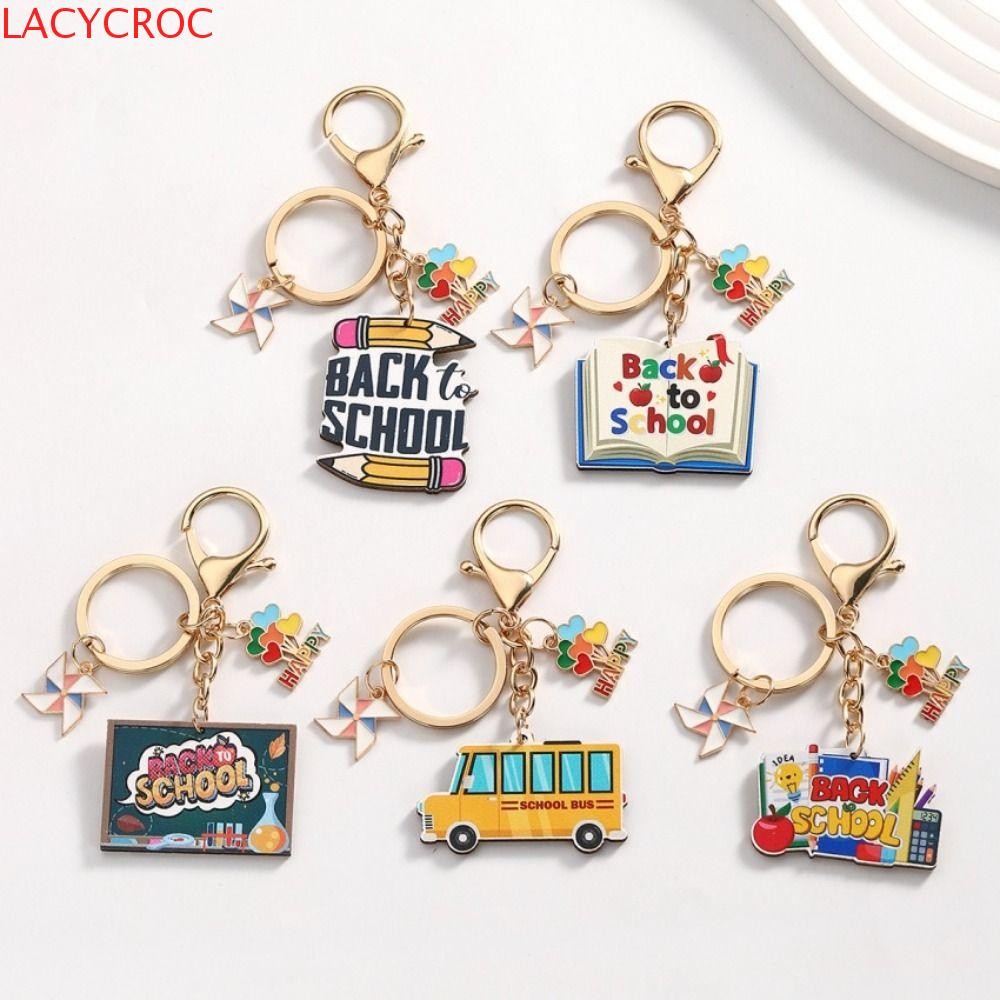 ACYCR Back To School Keychain, English Letter Geometric Shape Teachers ...
