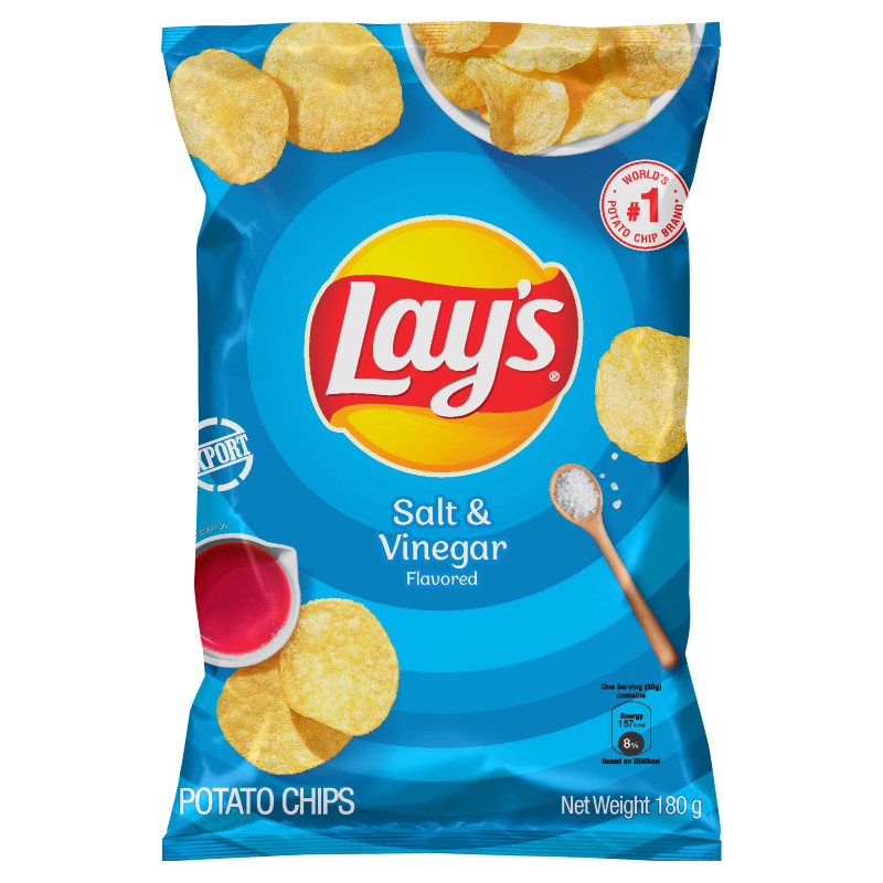 Lay'S Salt & Vinegar 170G | Shopee Singapore
