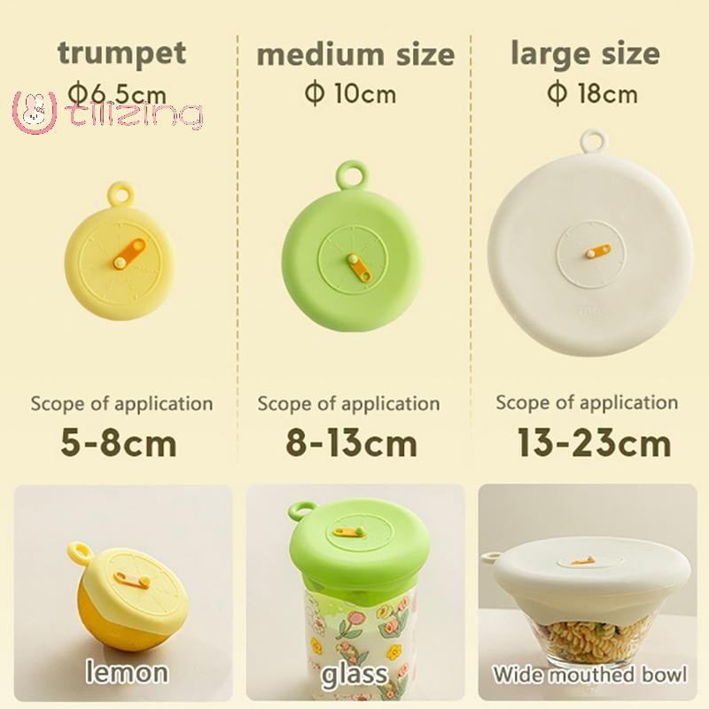 [UtilizingS] Reusable Self Sealing Lid Silicone Stretch Lids Universal ...