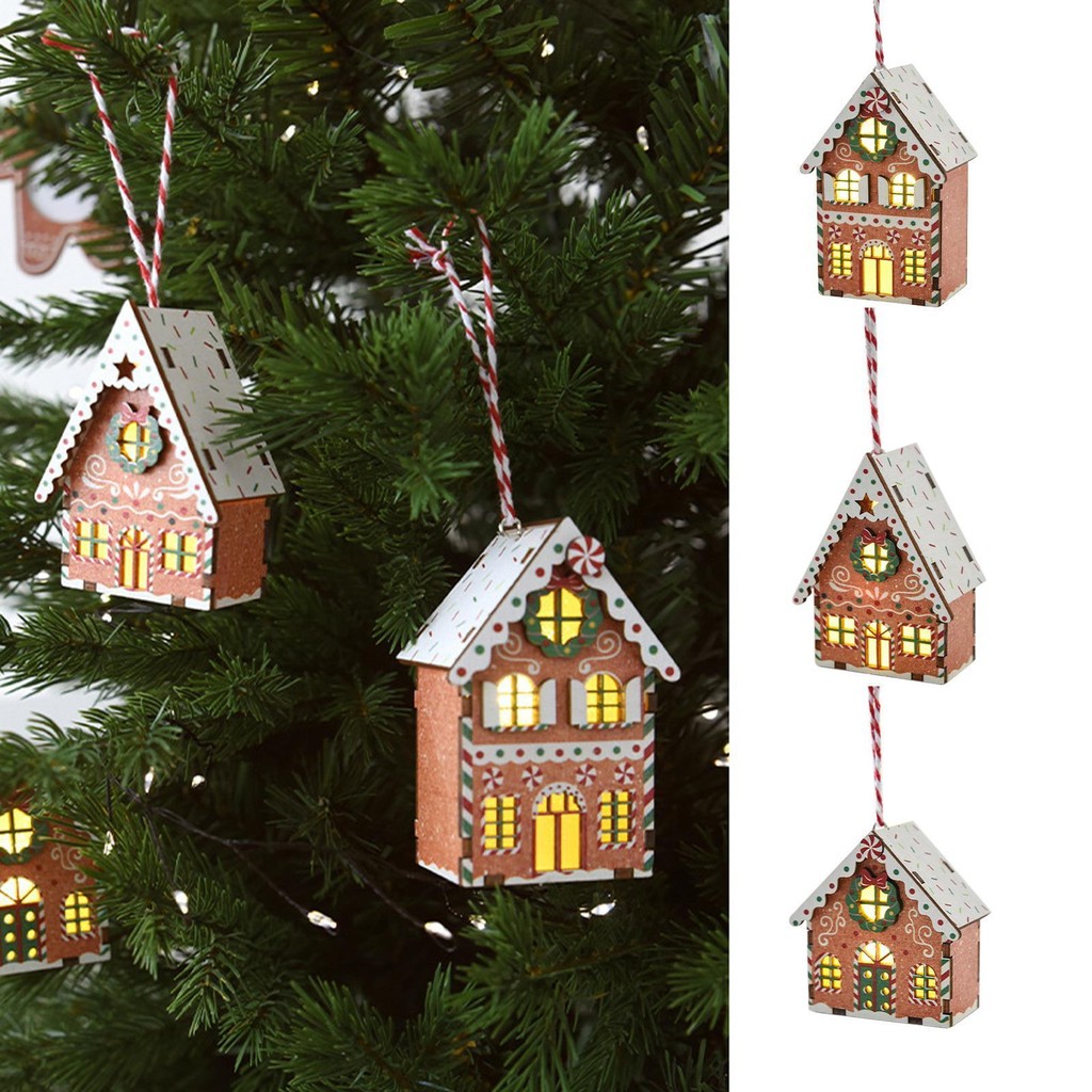Lighted Gingerbread House for Tree Light up Gingerbread House Tree ...