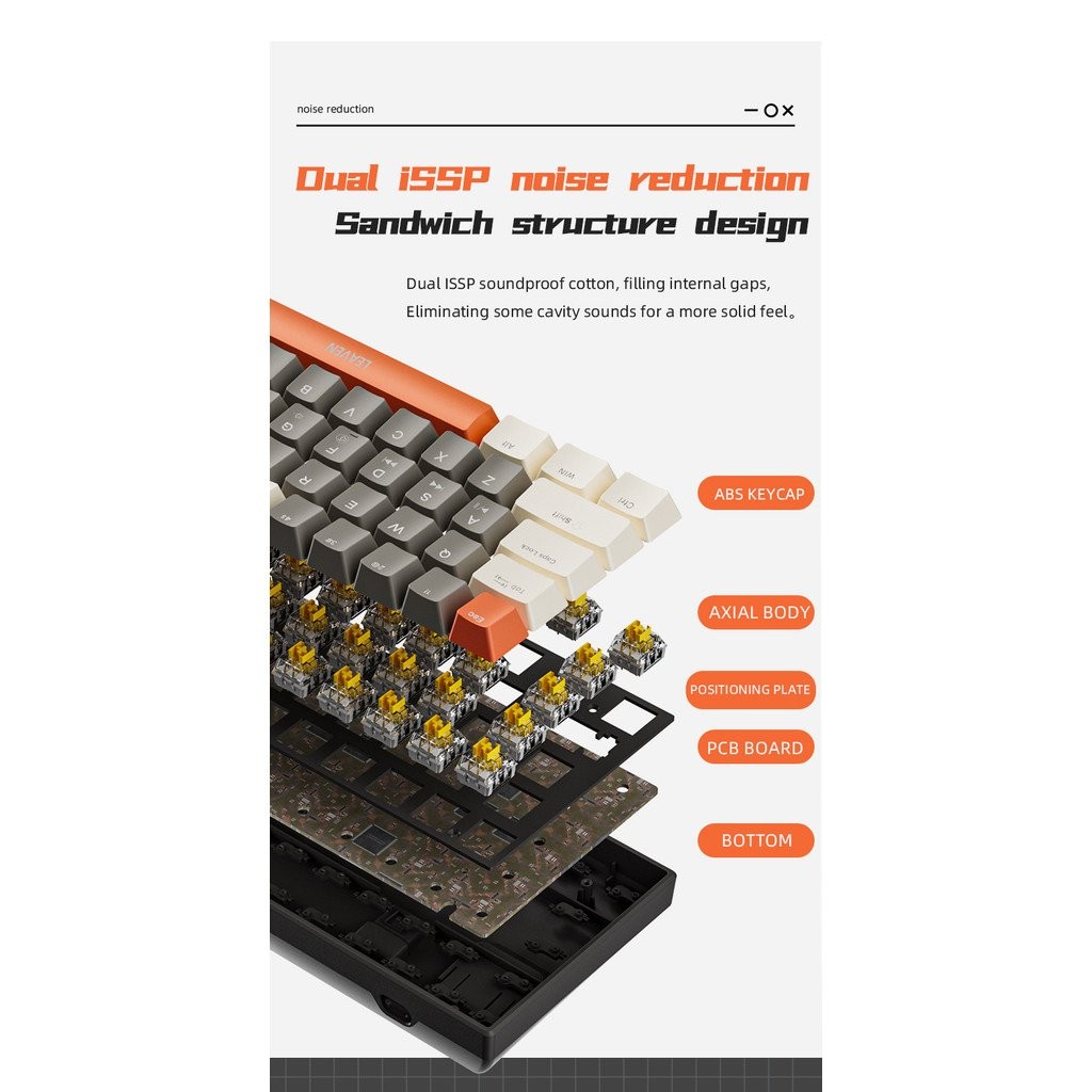 Crack Wireless Keyboard TYPE-C Wired RGB Customized Hot Plug MAC ...