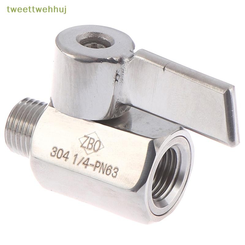 tweettwehhuj Stainless Steel 304 Ball Valve 1/4" Inch NPT Male X Female ...