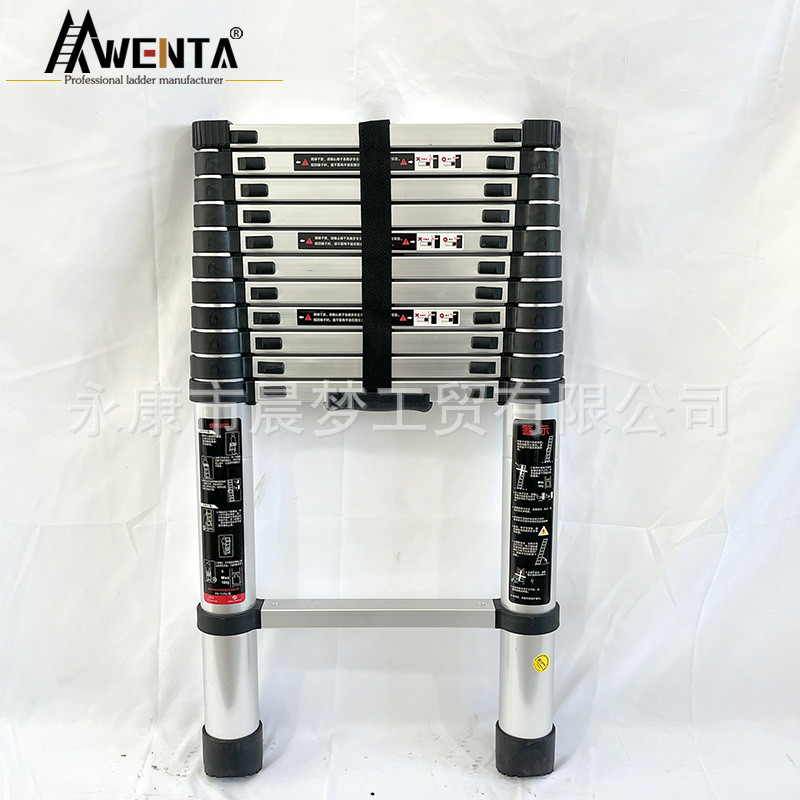 Single-Sided Straight Ladder3.5M Telescopic Ladder Outdoor Lightweight ...