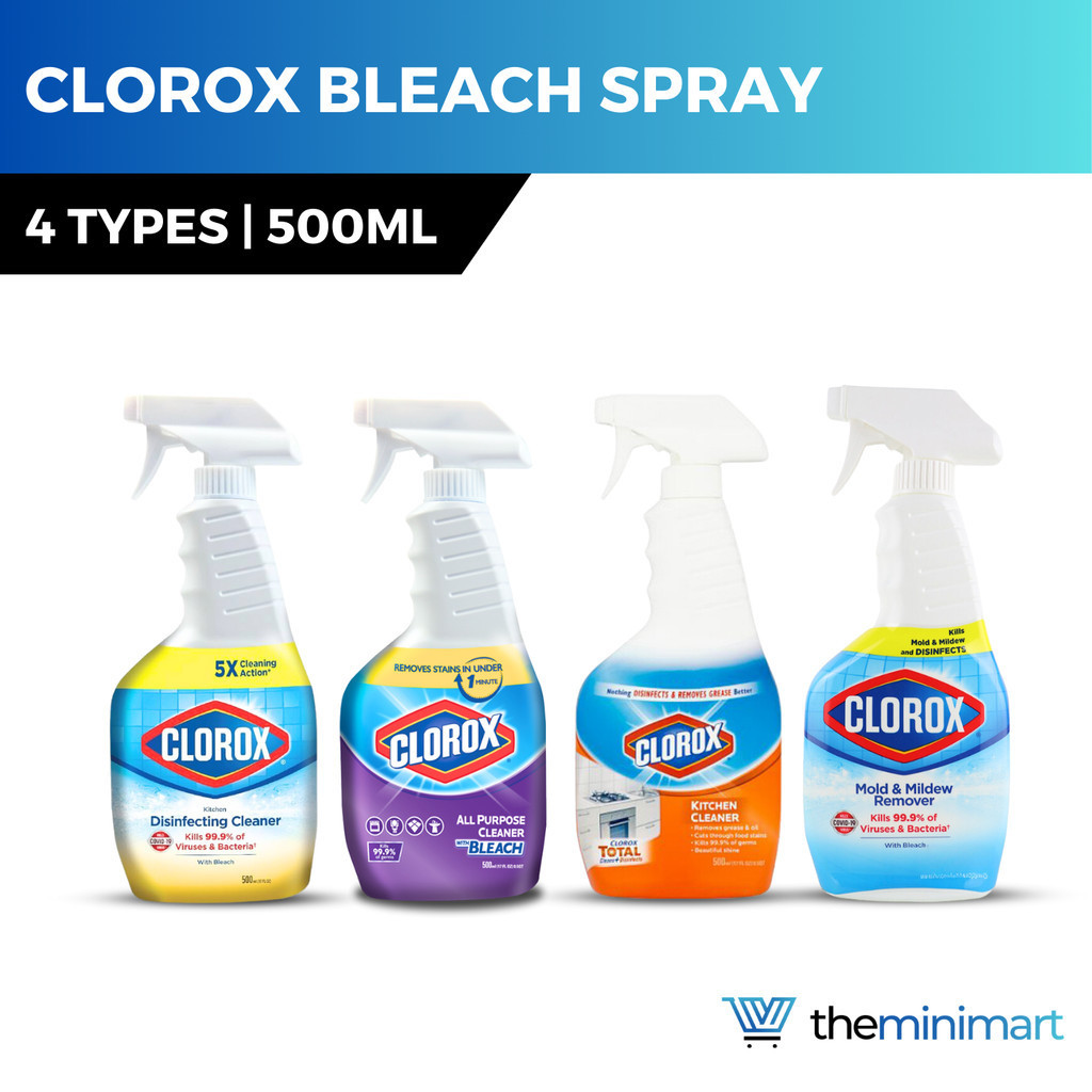 Clorox Bleach Spray 500ml - All-Purpose Cleaner, Mold & Mildew Remover ...