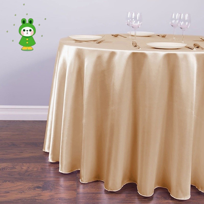 Satin Tablecloth Shiny Round Elegant Table Tablecloths Party Table ...