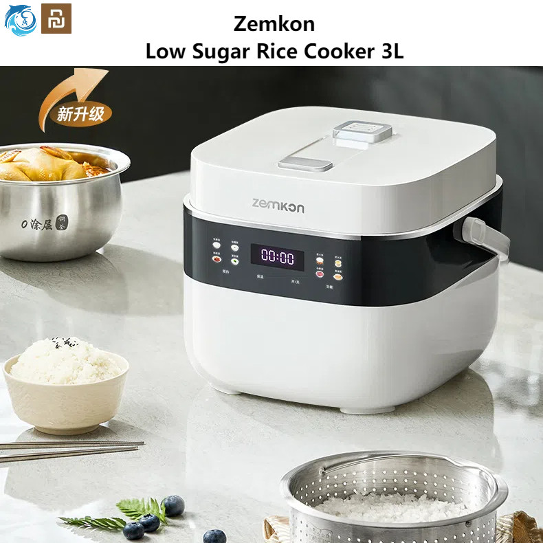 Youpin Zemkon Low-Sugar Rice Cooker 3L Household Stainless Steel Liner ...