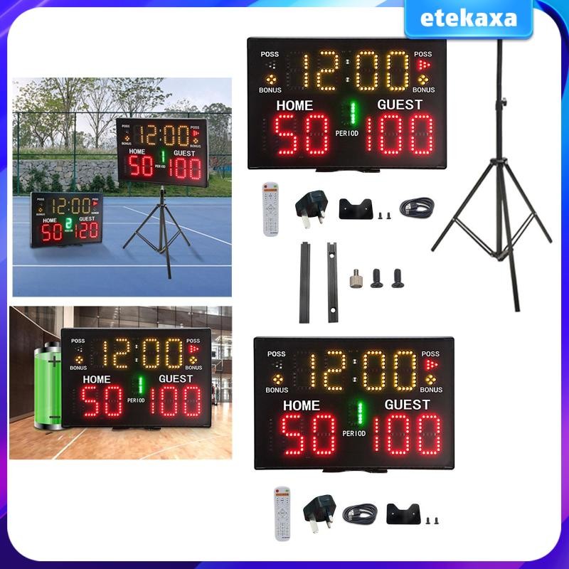 [Etekaxa] Portable Digital Scoreboard Control Score Clock Wall Mounted ...