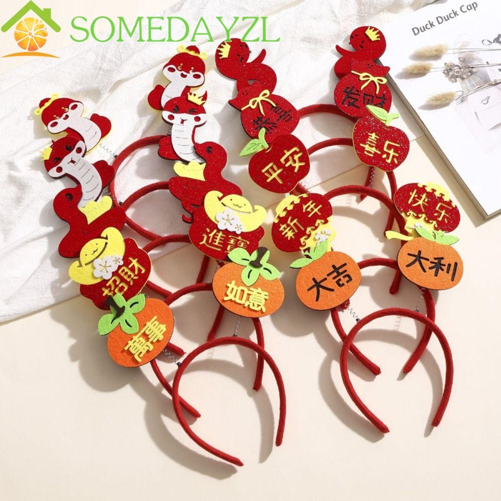 SOMEDAYMX 2025 Headband, Adults Kids Felt New Year Hair Hoop, Cute ...