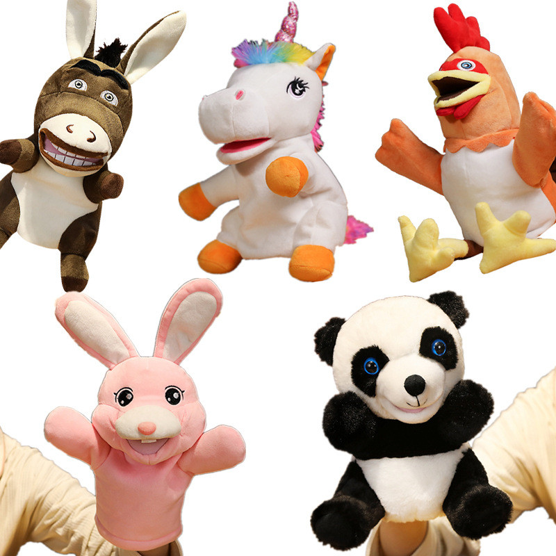 [Spot Goods]Farm Animal Can Open Mouth Big Size Hand Puppet Muppet ...