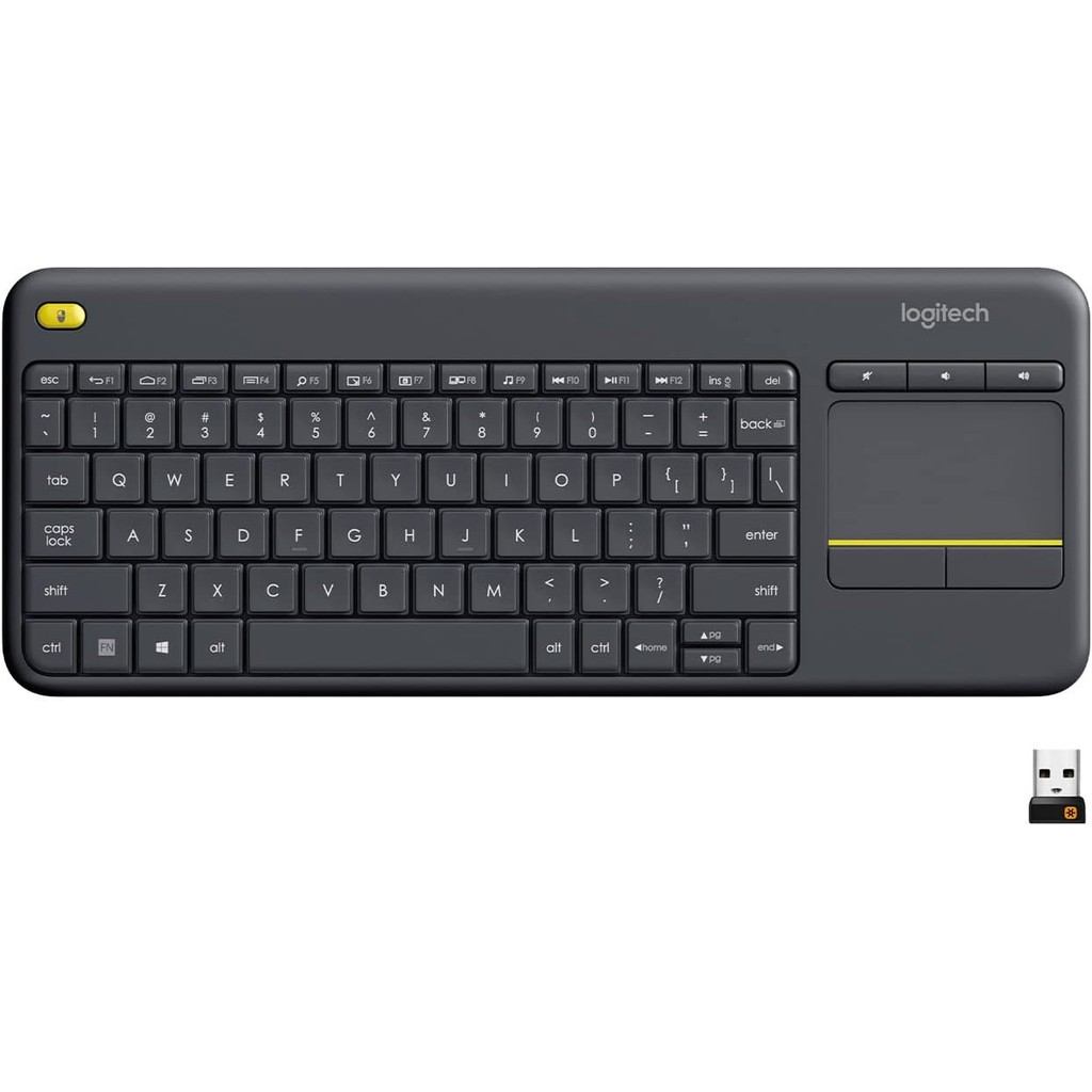 Logitech K400 Plus Wireless Touch With Easy Media Control and Built-in ...