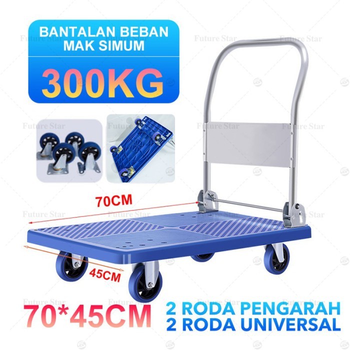 Folding Goods Trolley / Push Wheels Handtruck Transport Load Troley ...
