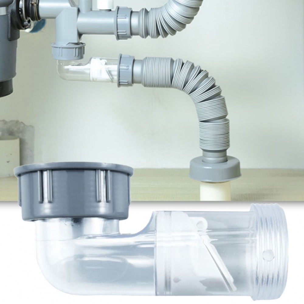 Smart Drainage System Transparent Elbow Check Valve for Bathrooms 45mm ...