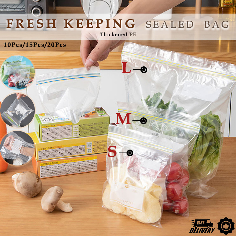 Food Storage Bag Resealable Zipper Bag Zip and lock Bag Sealed Sealing ...
