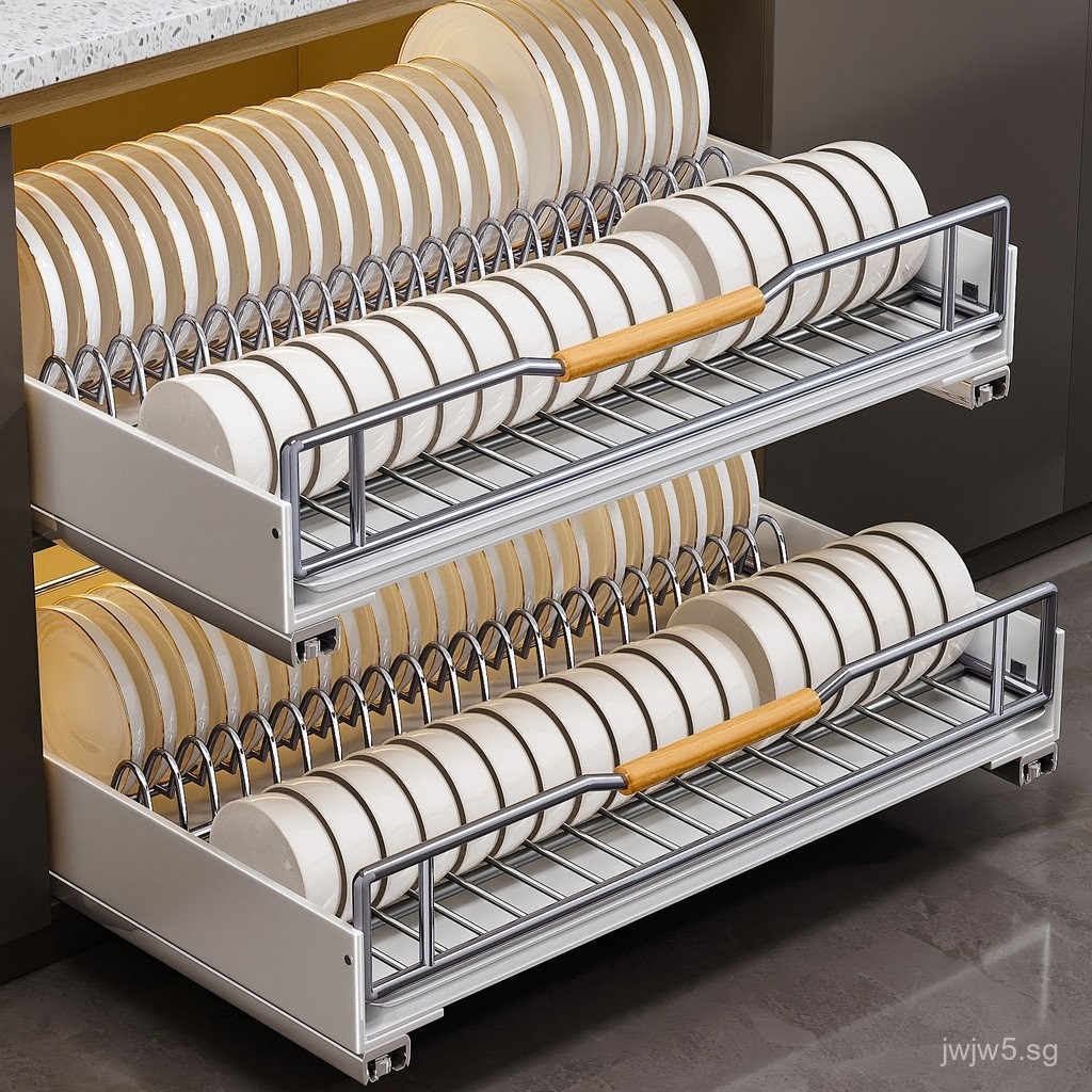 Kitchen Stainless Steel Dish Rack, Kitchen Dish Rack, Pull-out Dish ...