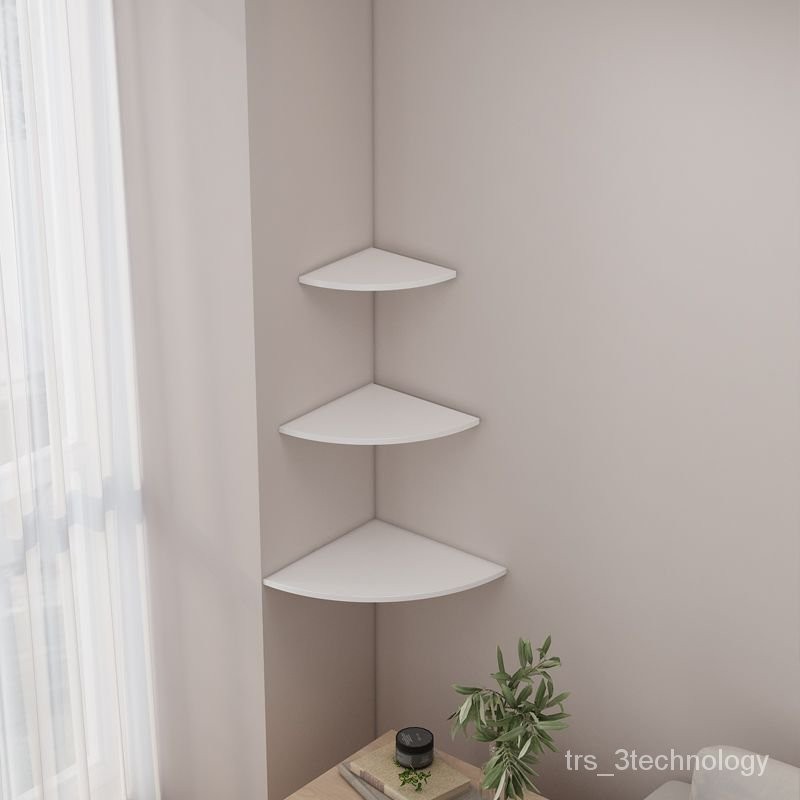 Punch-Free Corner Shelf Living Room Corner Wall-Mounted Partition ...