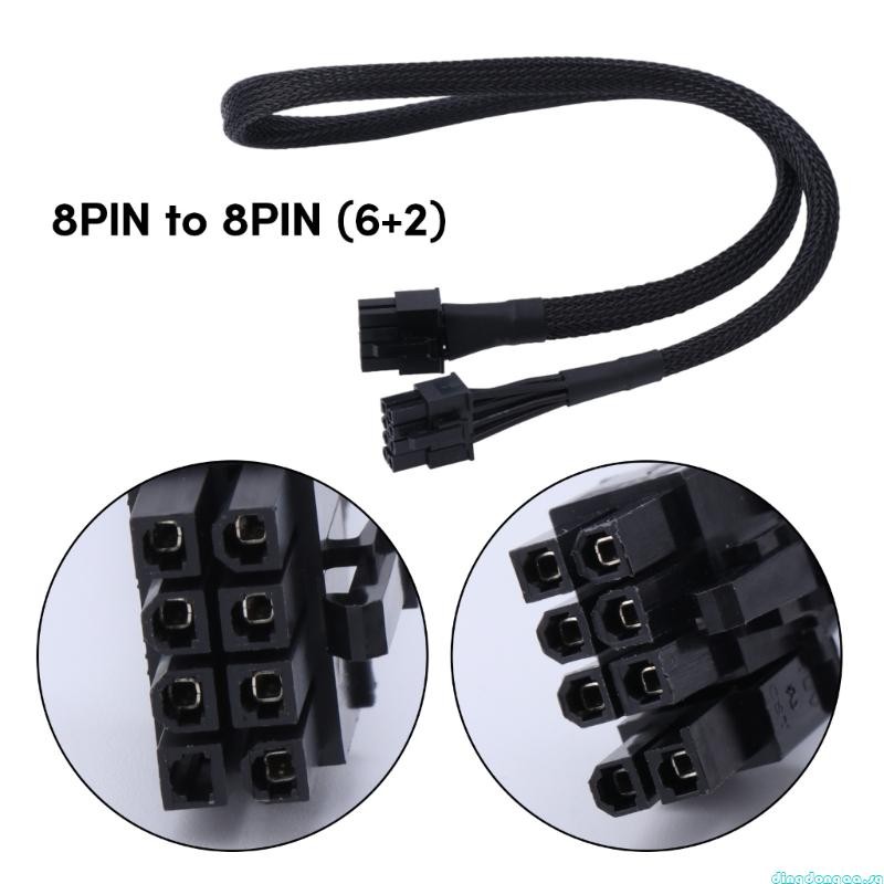 dingdongaa 8PIN to 8PIN 6+2 Male GPU Power Cable Computer Video Card ...