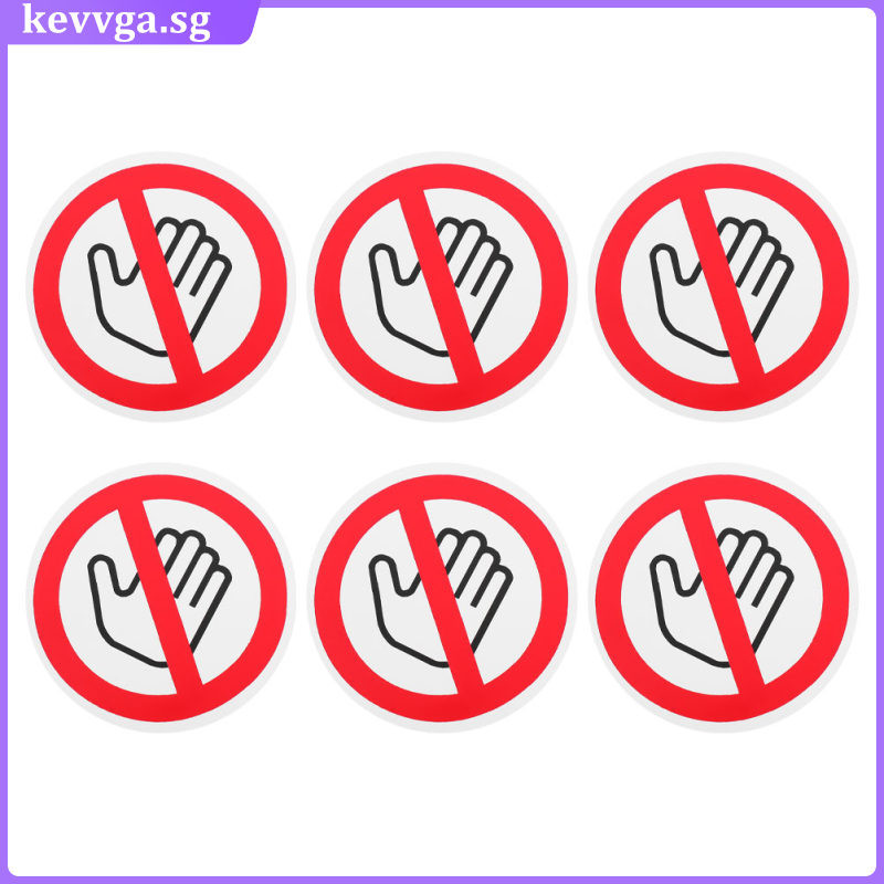 6pcs Self Adhesive Warning Signs Stickers For Factory Safety Warning ...