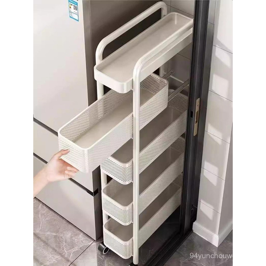Kitchen Gap Storage Rack Refrigerator Side Gap Pull-out Cabinet Floor ...