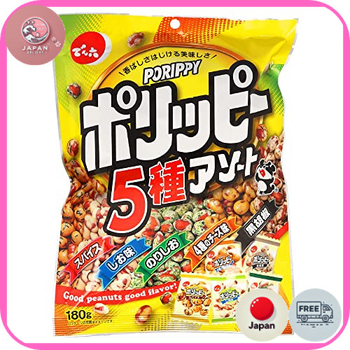 🇯🇵Japan/Denroku Porippy( 5‑Flavour Assortment 180g (Individual Packs ...