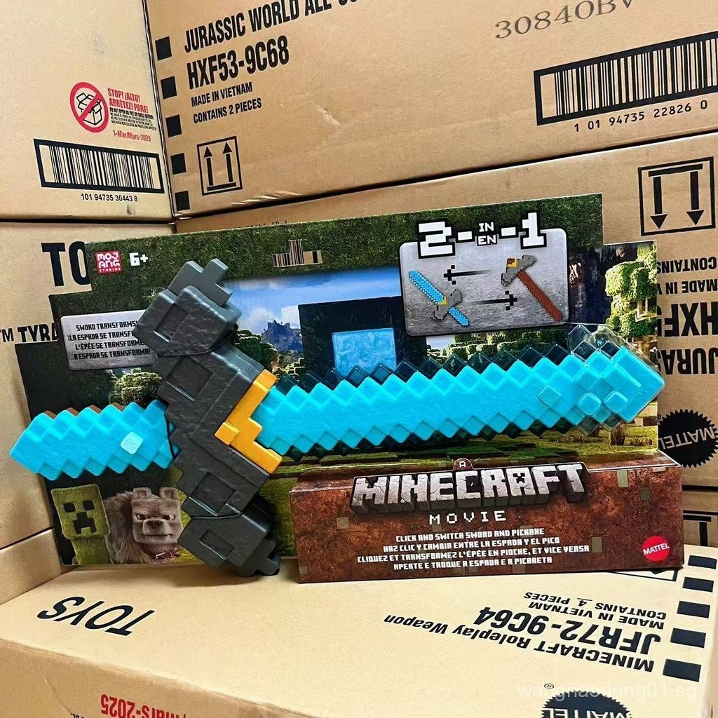 Mattel Minecraft Movie Character Role-Playing Series Diamond Sword ...