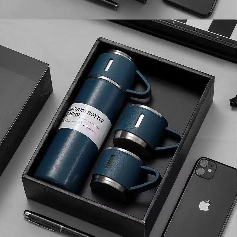 [Flask 3-in-1 Set] Minimalist Creative Vacuum Flask Vacuum Cup Set ...