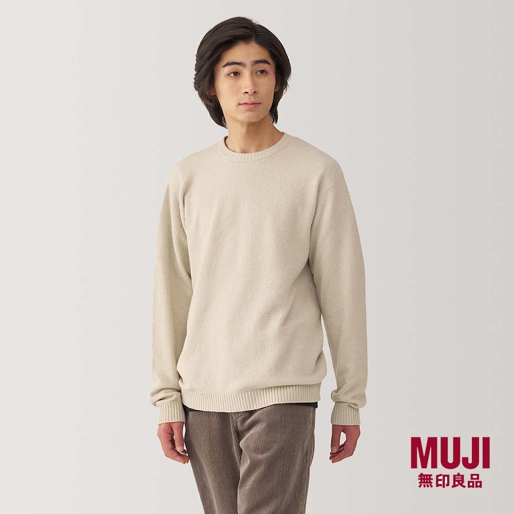 MUJI Men Soy Fiber Mid-Gauge Crew Neck L/Slv Sweater | Shopee Singapore